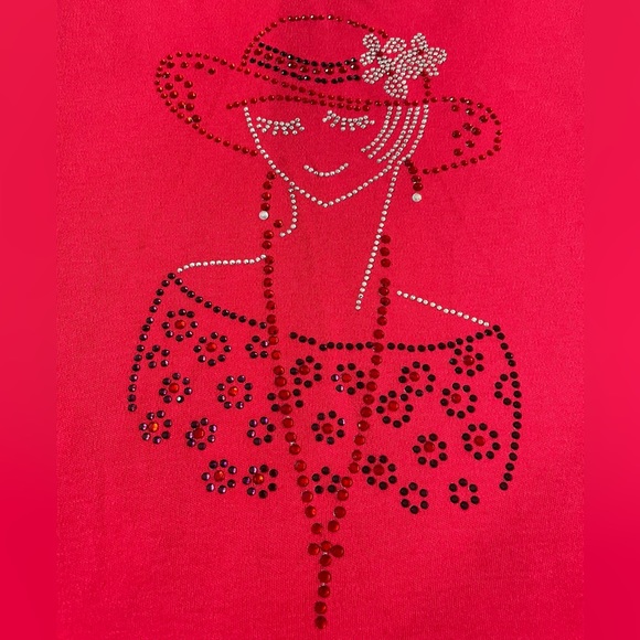 Isaac’s Designs | Tops | Isaacs Designs Rhinestones Tshirt Size Xs 34 ...